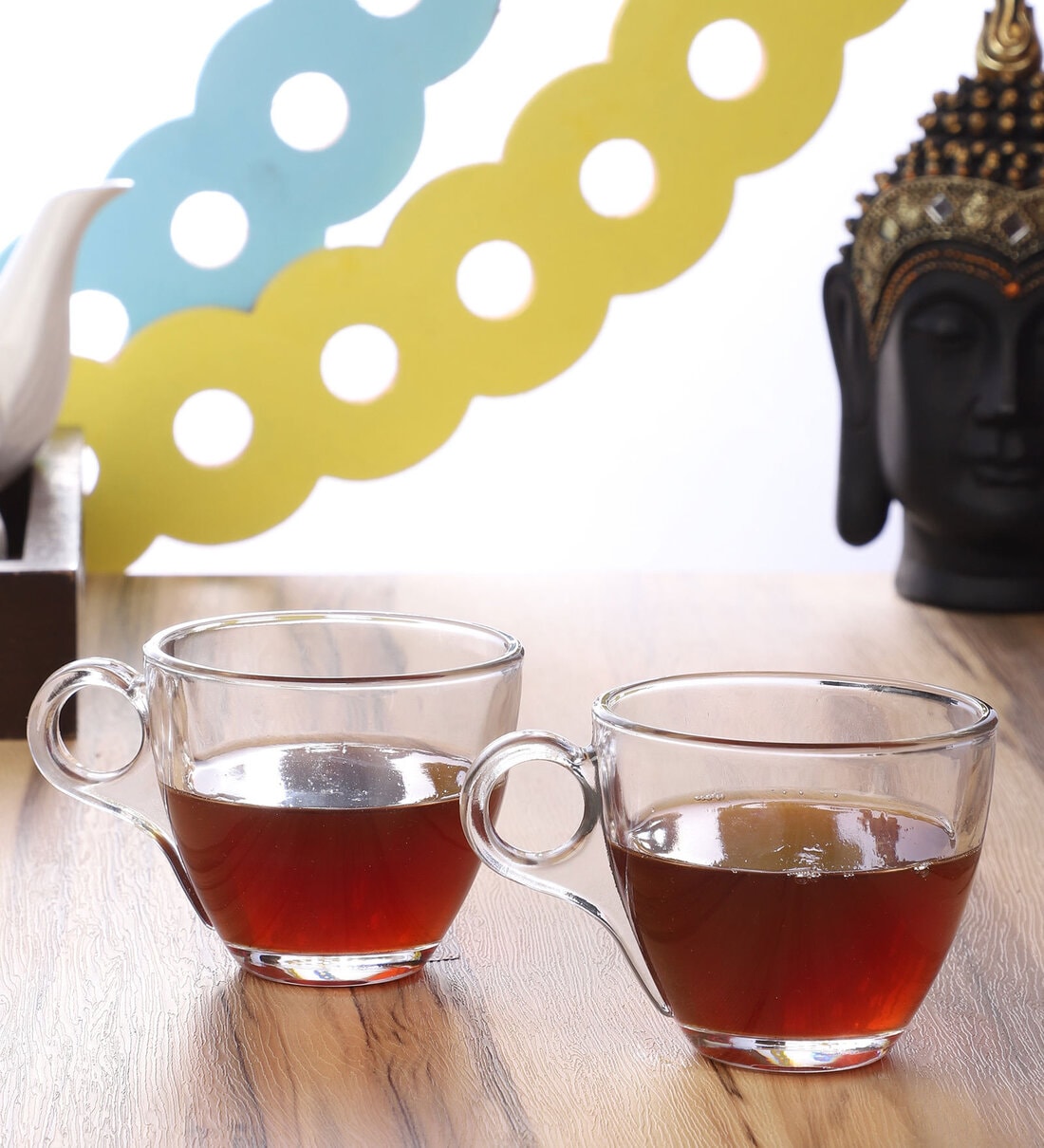 Buy Samurai 200ml Transparent Glass (Set of 6) Tea Cup Online - Tea Cup ...