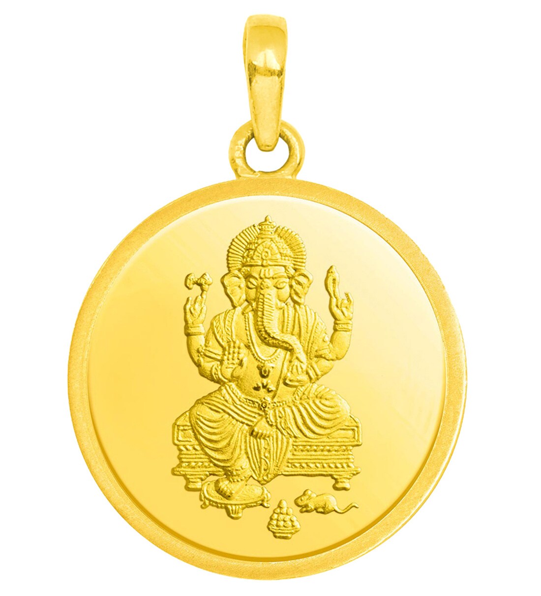 Buy 5.4 Grams 24KT (999) Lord Ganesha Gold Coin Pendant By Candere at ...