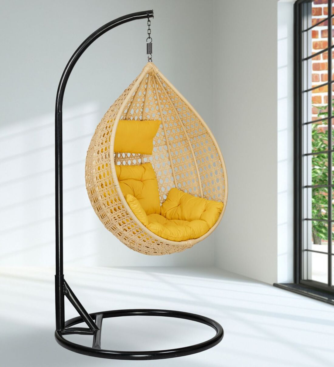 Buy 6 Star Wicker Swing in Beige & Yellow Colour at 100% OFF by Swingzy ...