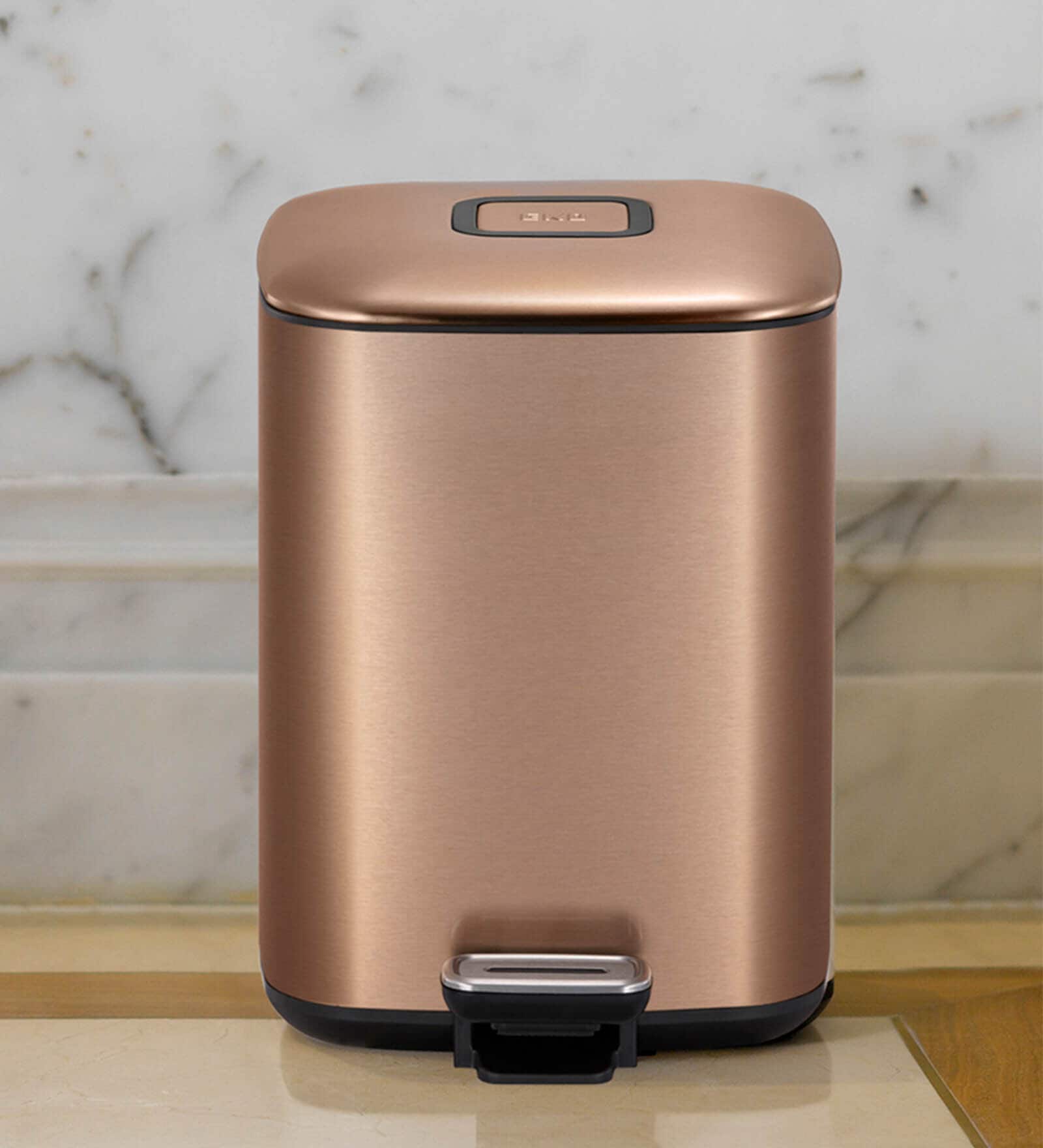 Buy Copper 6 Ltr Stainless Steel Step Dustbin by Obsessions at 10% OFF ...
