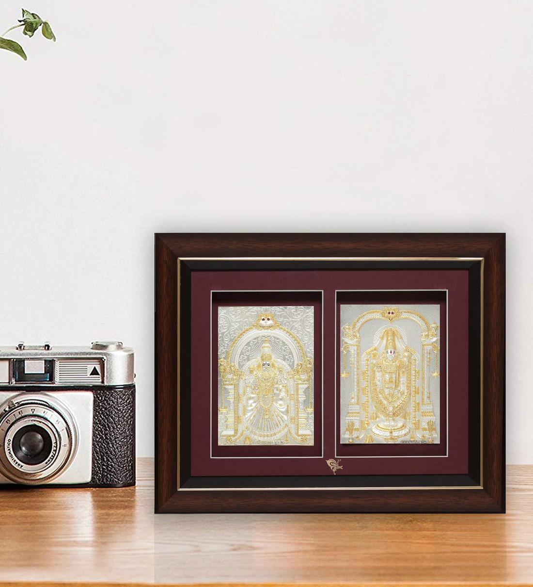 Buy 999 Pure Silver Religious Frame Of Padmavati Balaji By Krysaliis ...