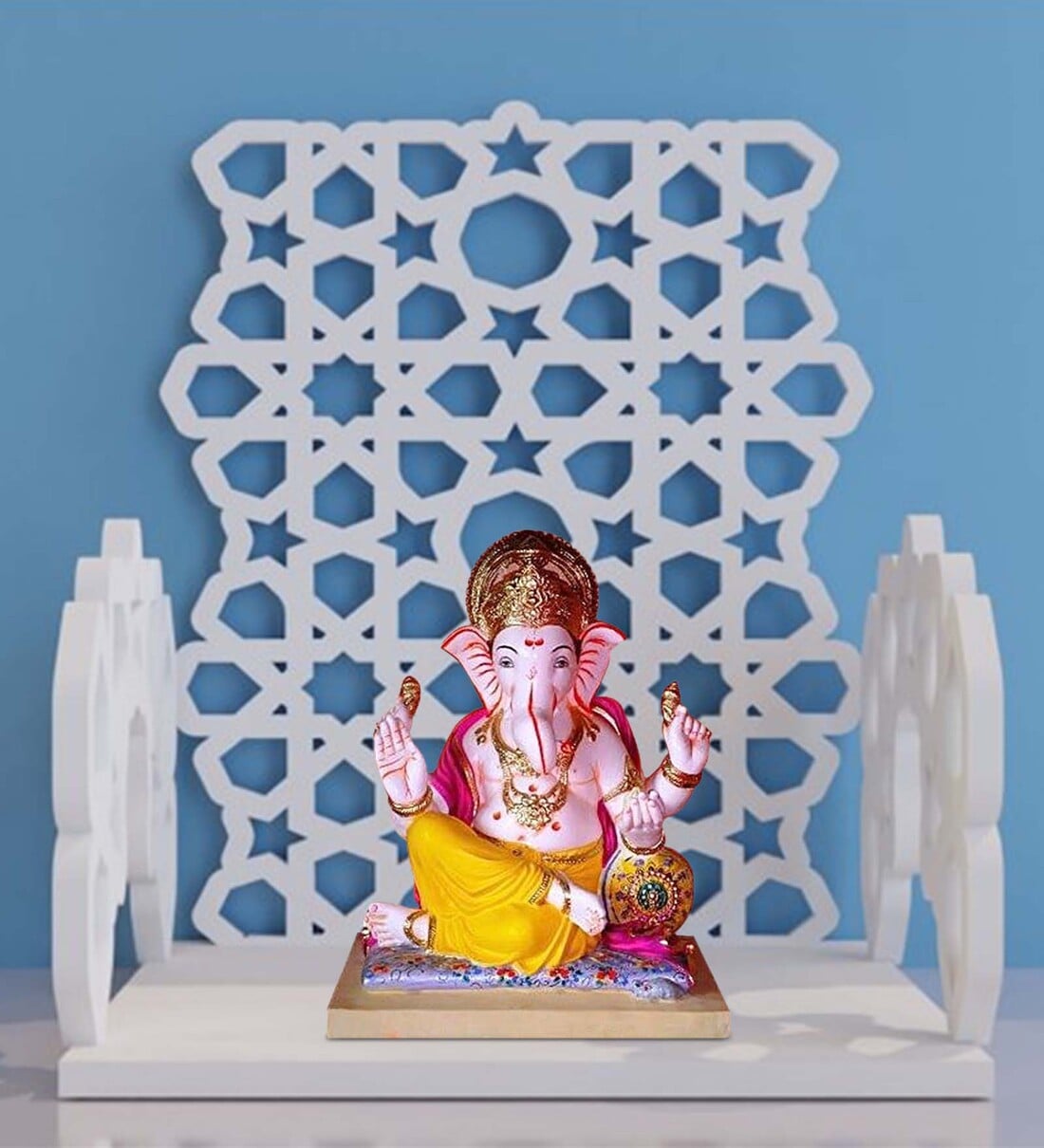 Buy Acrylic Pooja Shelf/Mandir In White By Design It Ezy Online - Pooja ...