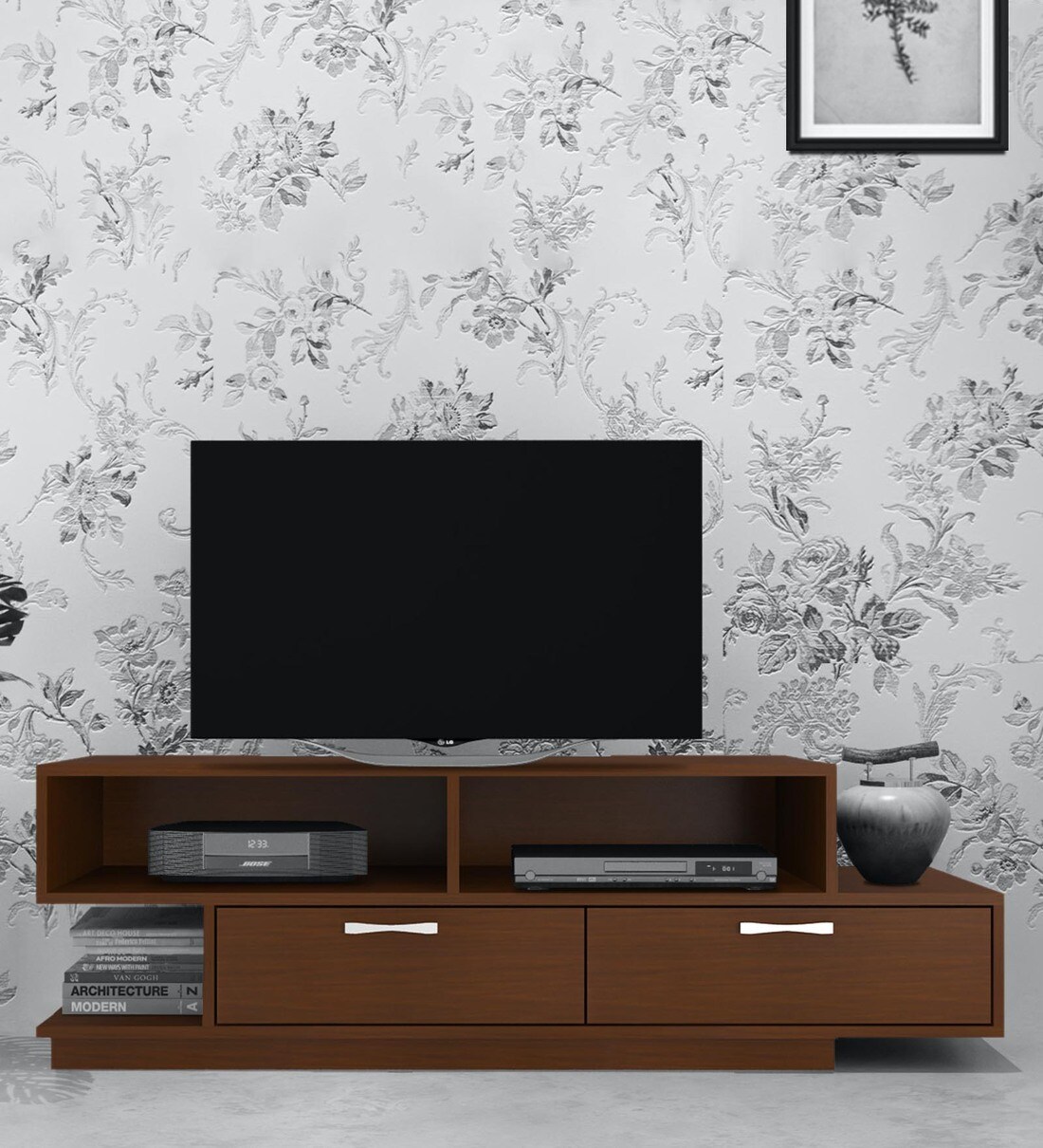 Buy Evita TV Console with 2 Drawers in Terra Sienna Finish at 100% OFF ...