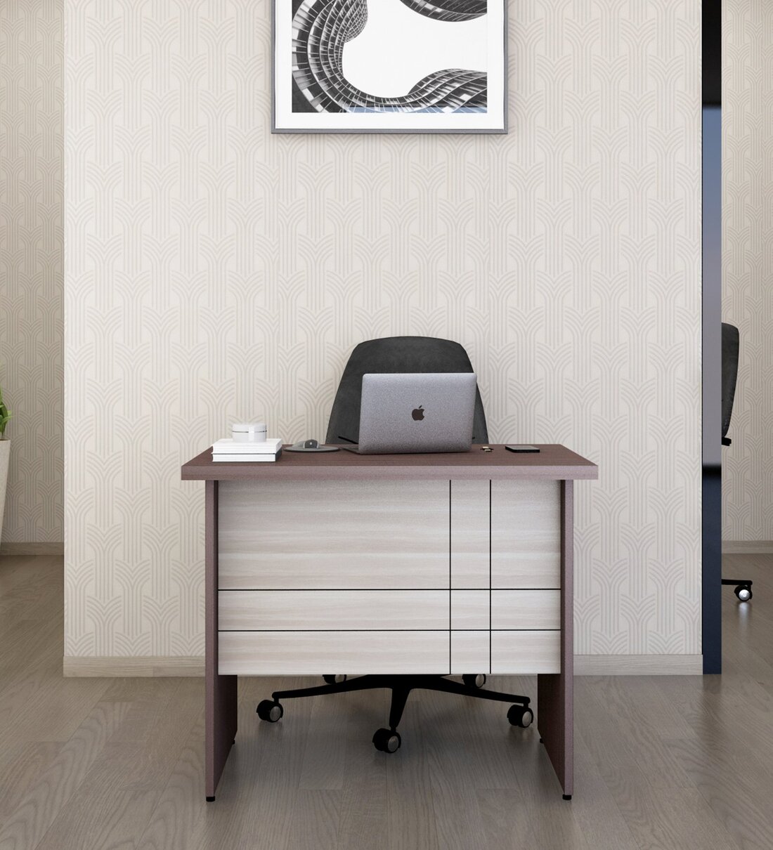 Buy Alston Small Work Station with Drawer in Balliness Pine & Cloud Ash ...