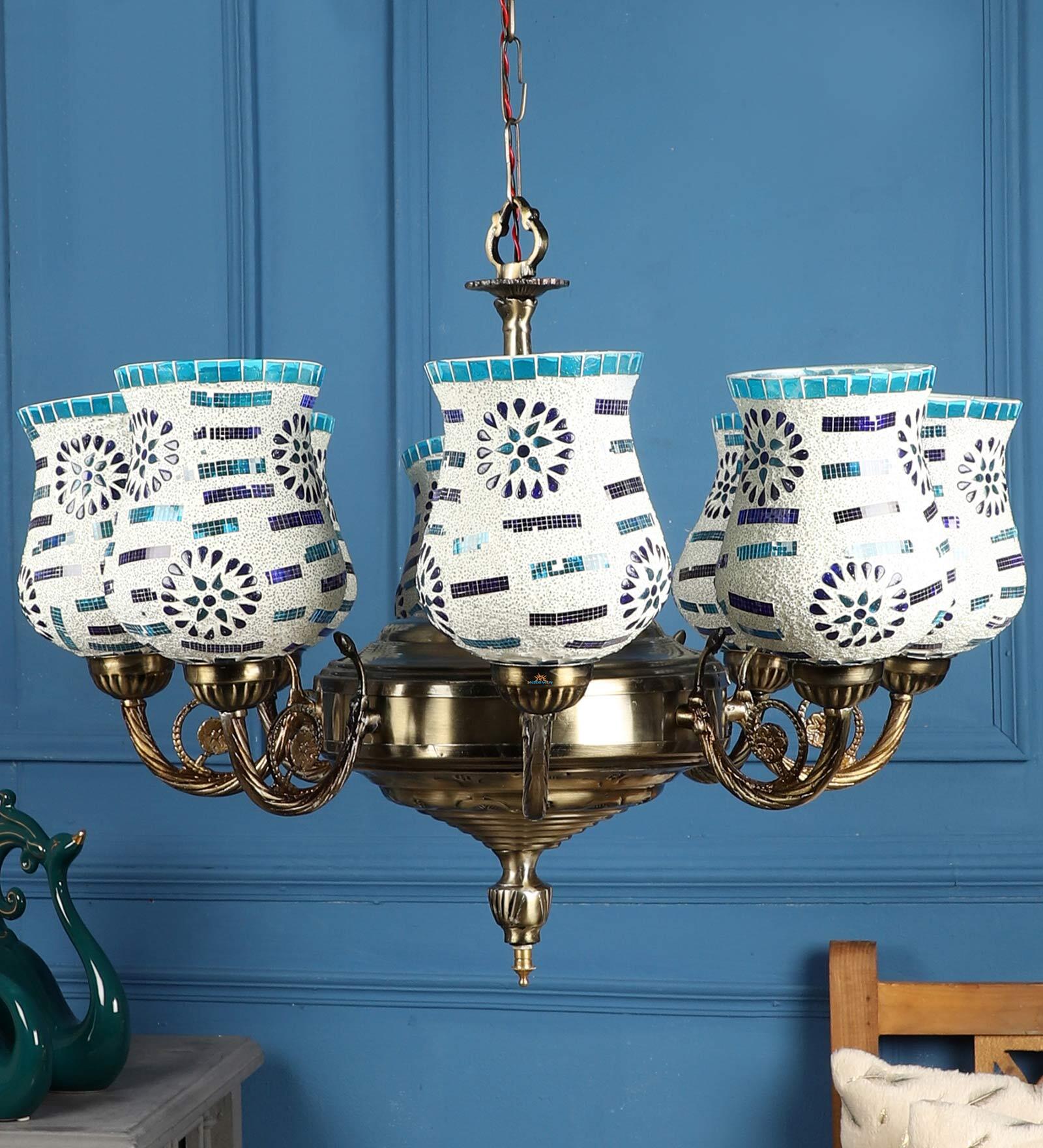 Buy Tarter Brown Glass Shaded Chandelier by DecorativeRay Online ...