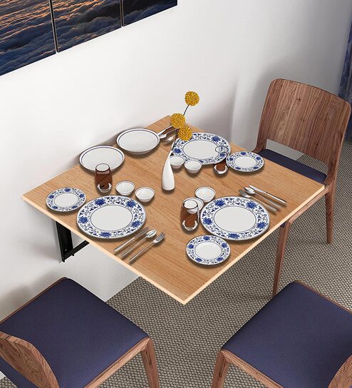 Buy Alicia 4 Seater Dining Table in Intel Beige Finish Online - Modern ...