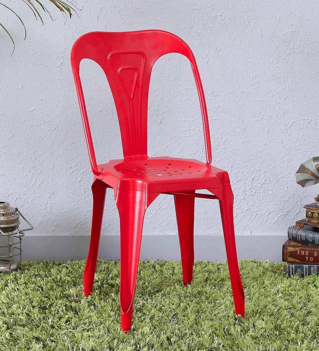 Buy Amos Tolix Chair In Red Color Online - Tolix Replica Chairs ...