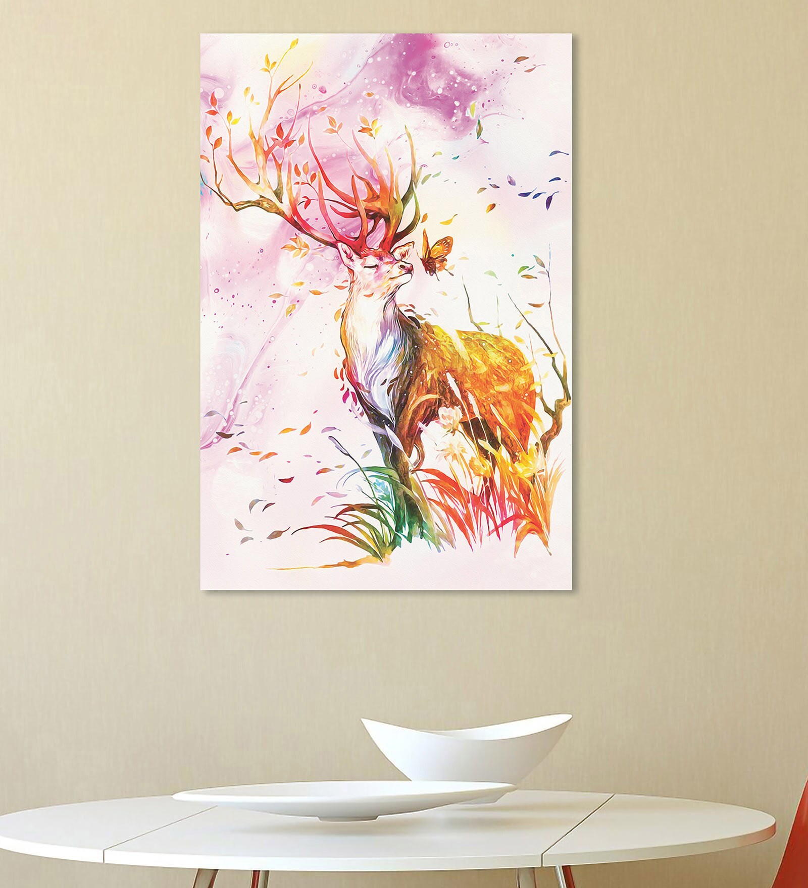 Buy Amazingly Beautiful Multicolour Canvas Teakwood And MDF Framed ...