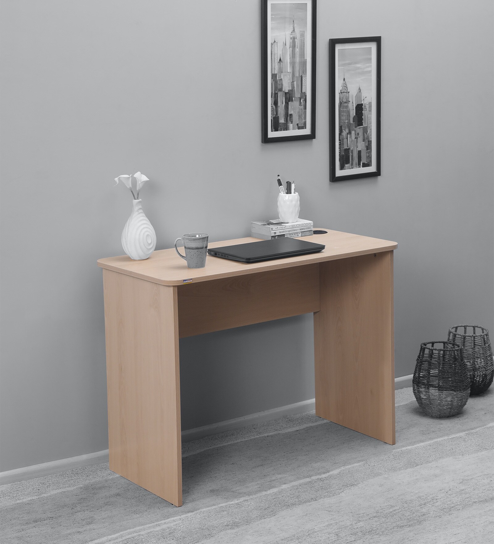 Buy Amica Large Study Table in Beach Finish at 26% OFF by Woodware ...
