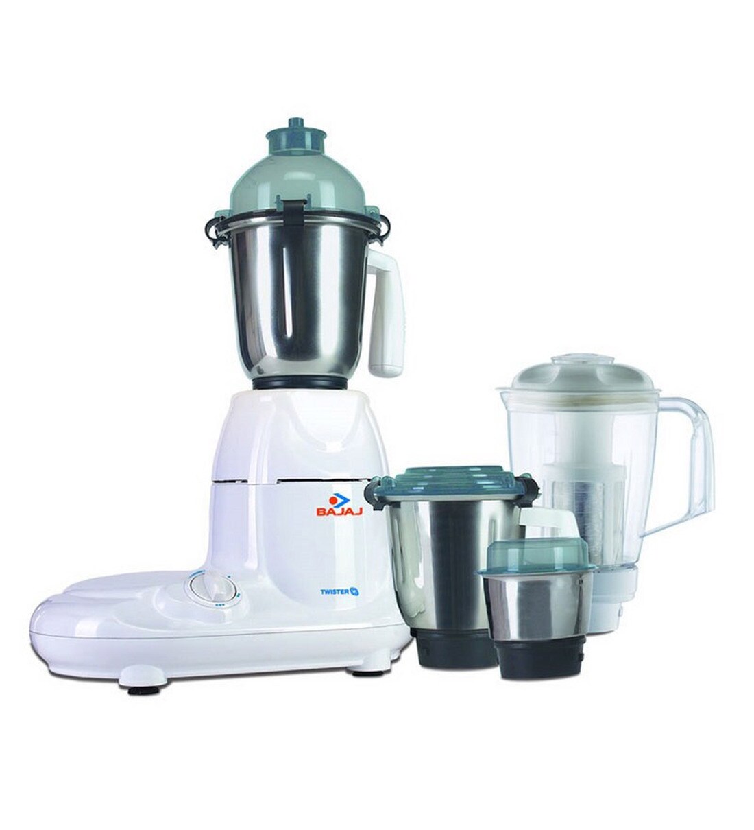 Buy Bajaj 4 Jars 750W White Mixer Grinder with 3 Jars (Model No-Twister ...