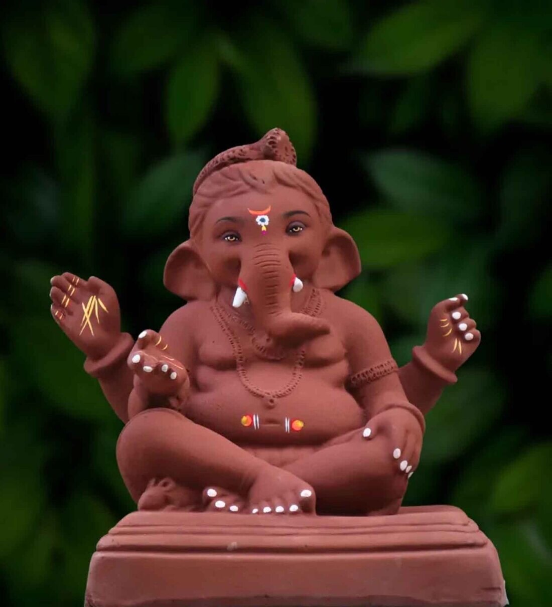 Buy Balganesha Multicolour Clay 12 Inches Eco Friendly Ganesh Murti at ...