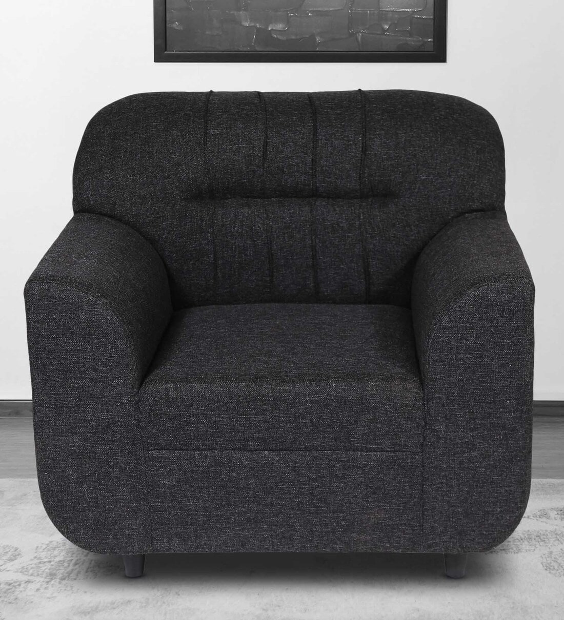 Buy Batman 1 Seater Sofa in Charcoal Grey Colour at 34% OFF by Fine ...