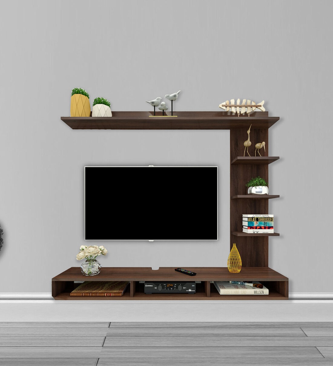 Buy Bayern TV Unit in Dark Acacia Finish Online - TV Units - TV Units ...