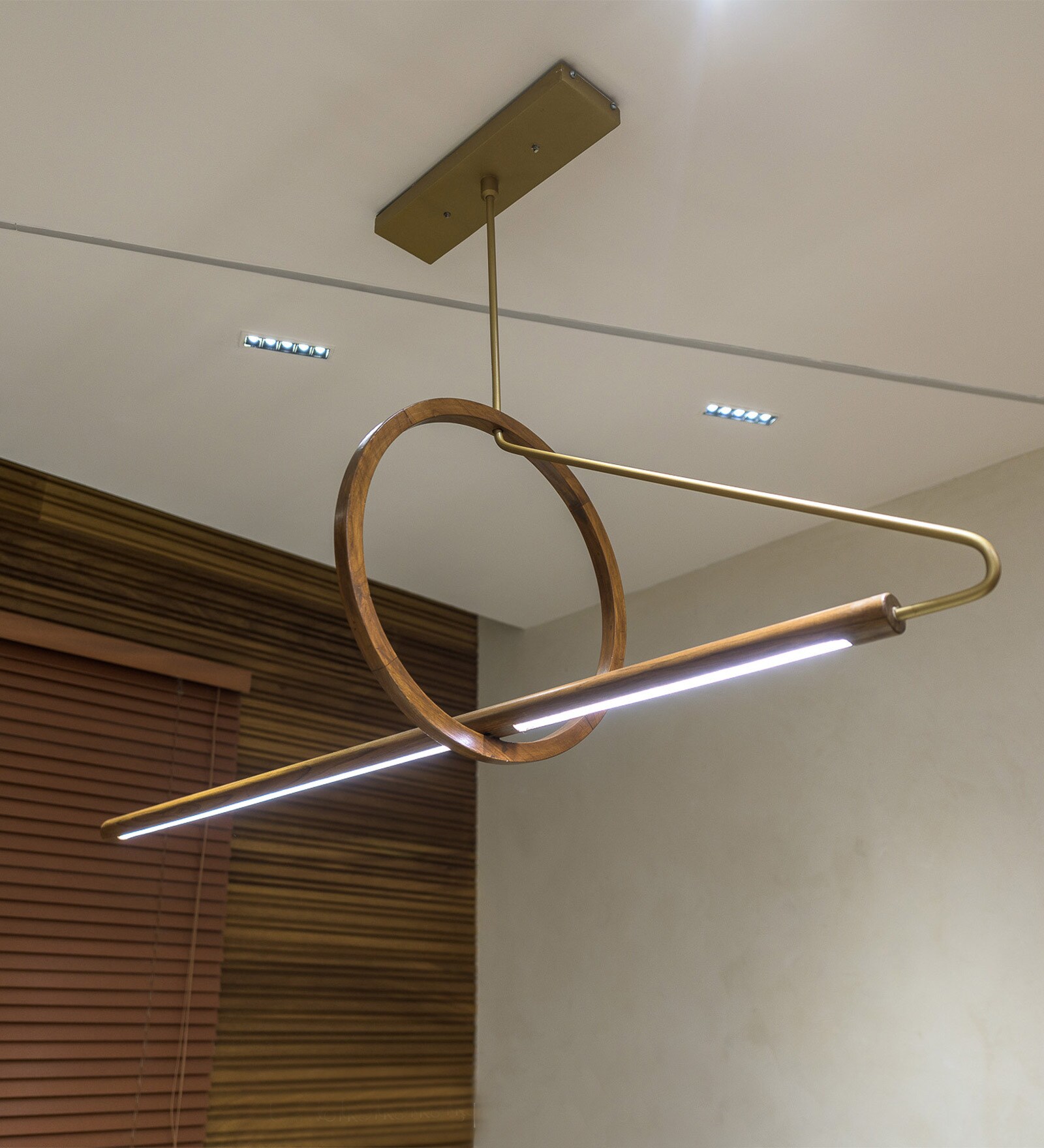 Buy Crawler Natural Teak Wood LED Ceiling Lights by Remole at 100% OFF ...