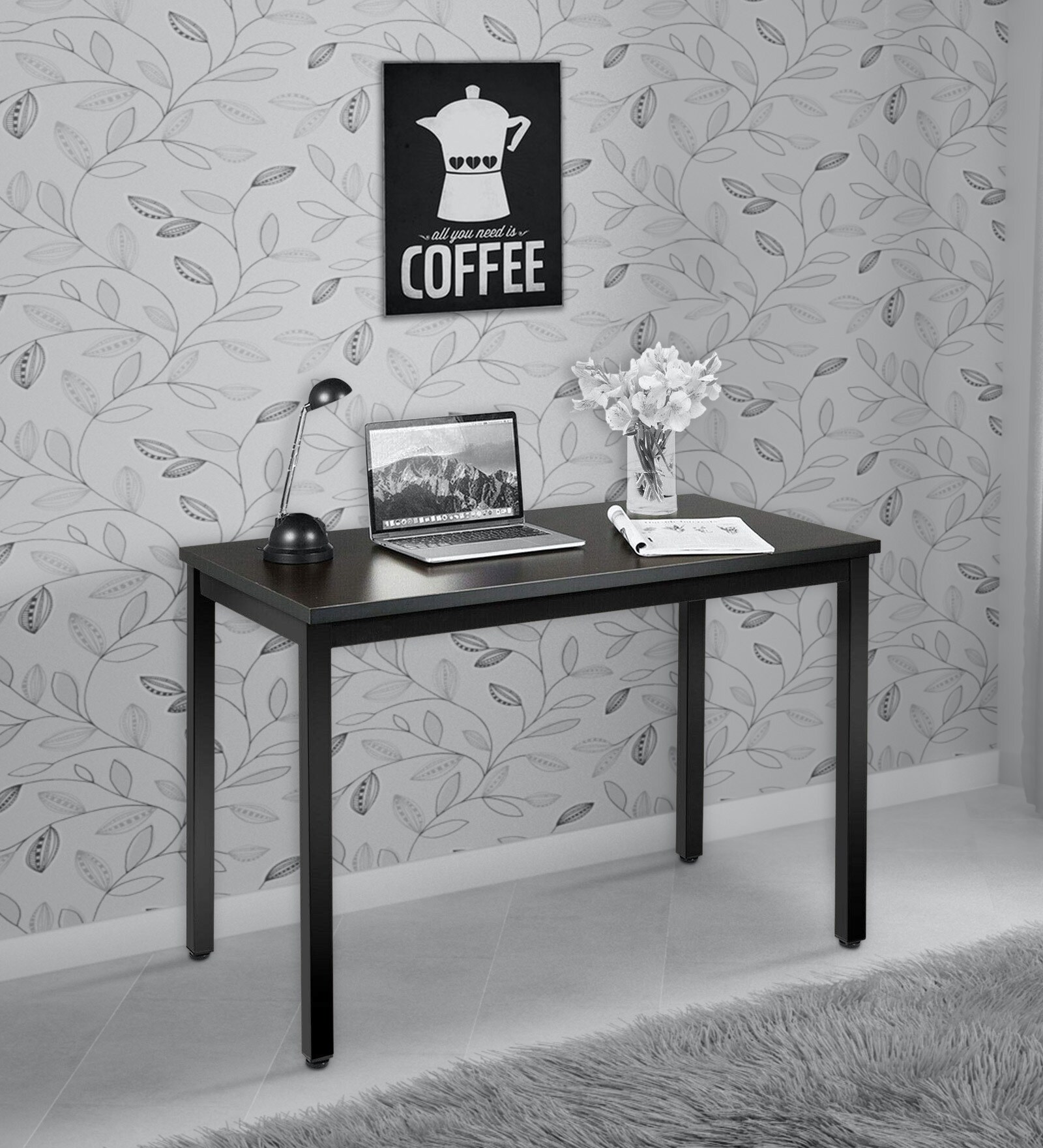 Buy Bale (Large) Metal Writing Table in Black Colour at 43% OFF by ...