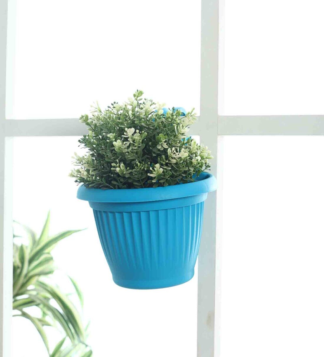 Buy Hanging Blue Plastic Flower Pot Set Of 2 at 38% OFF by Planters ...