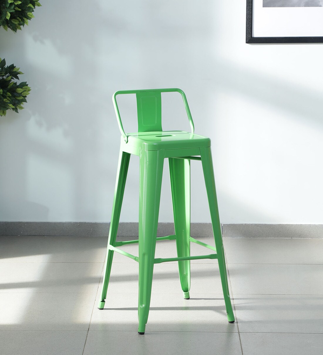 Buy Benton Metal Bar Stool In Green Colour at 5% OFF by Decorative ...