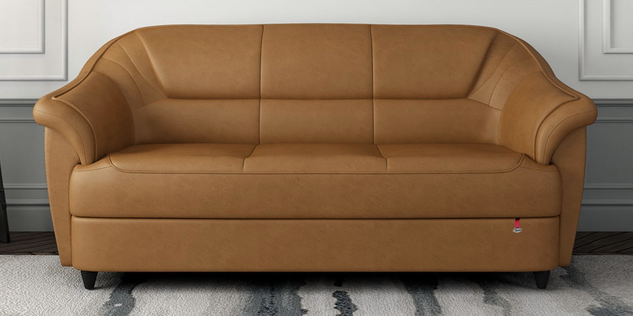 Buy Berry compact Leatherette Sofa Sets in Camel Brown Colour at 45% ...
