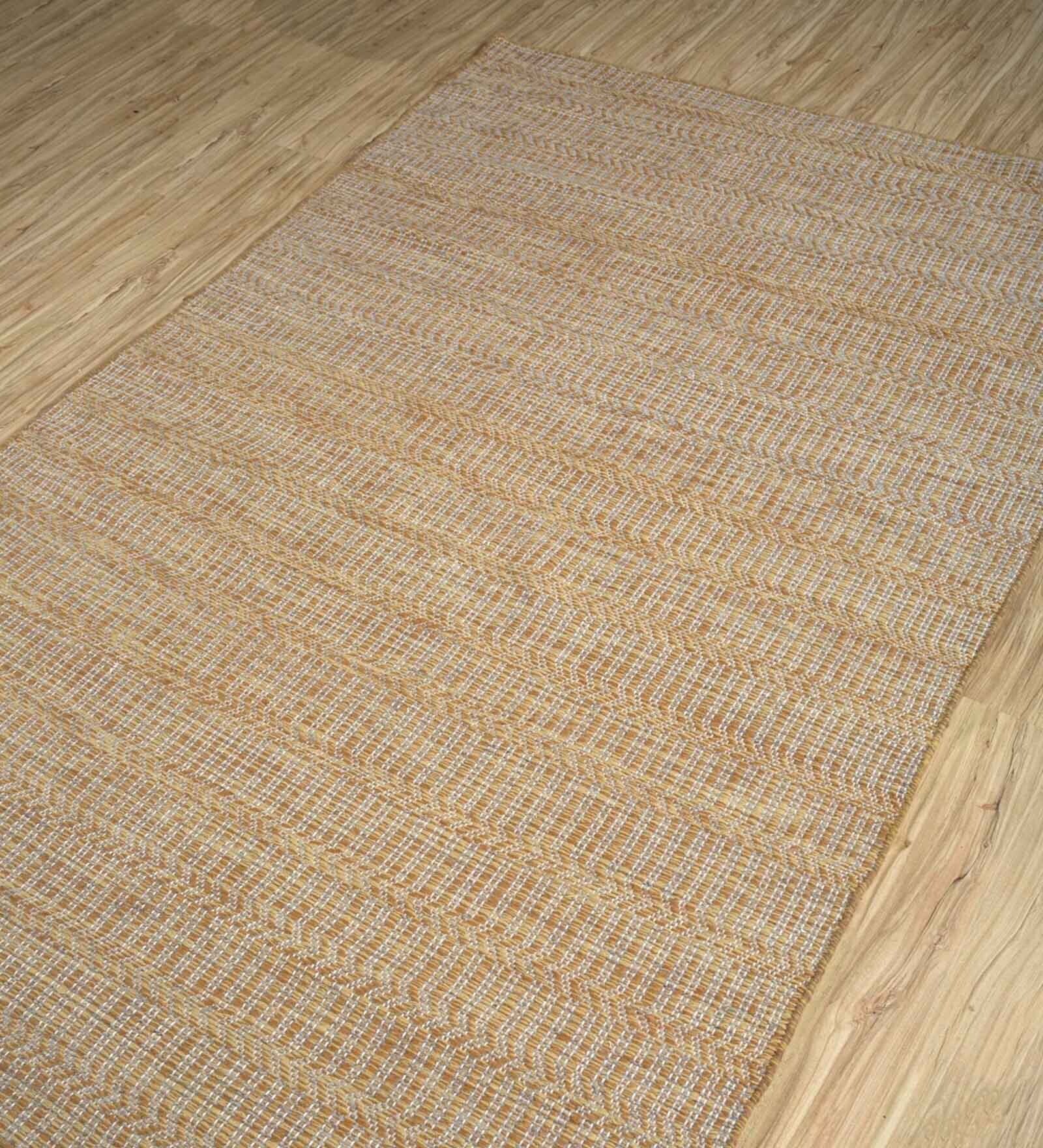 Buy Beige Solid Wool 5 ft x 7 ft Flat Weave Carpet by Jaipur Rugs at 10 ...