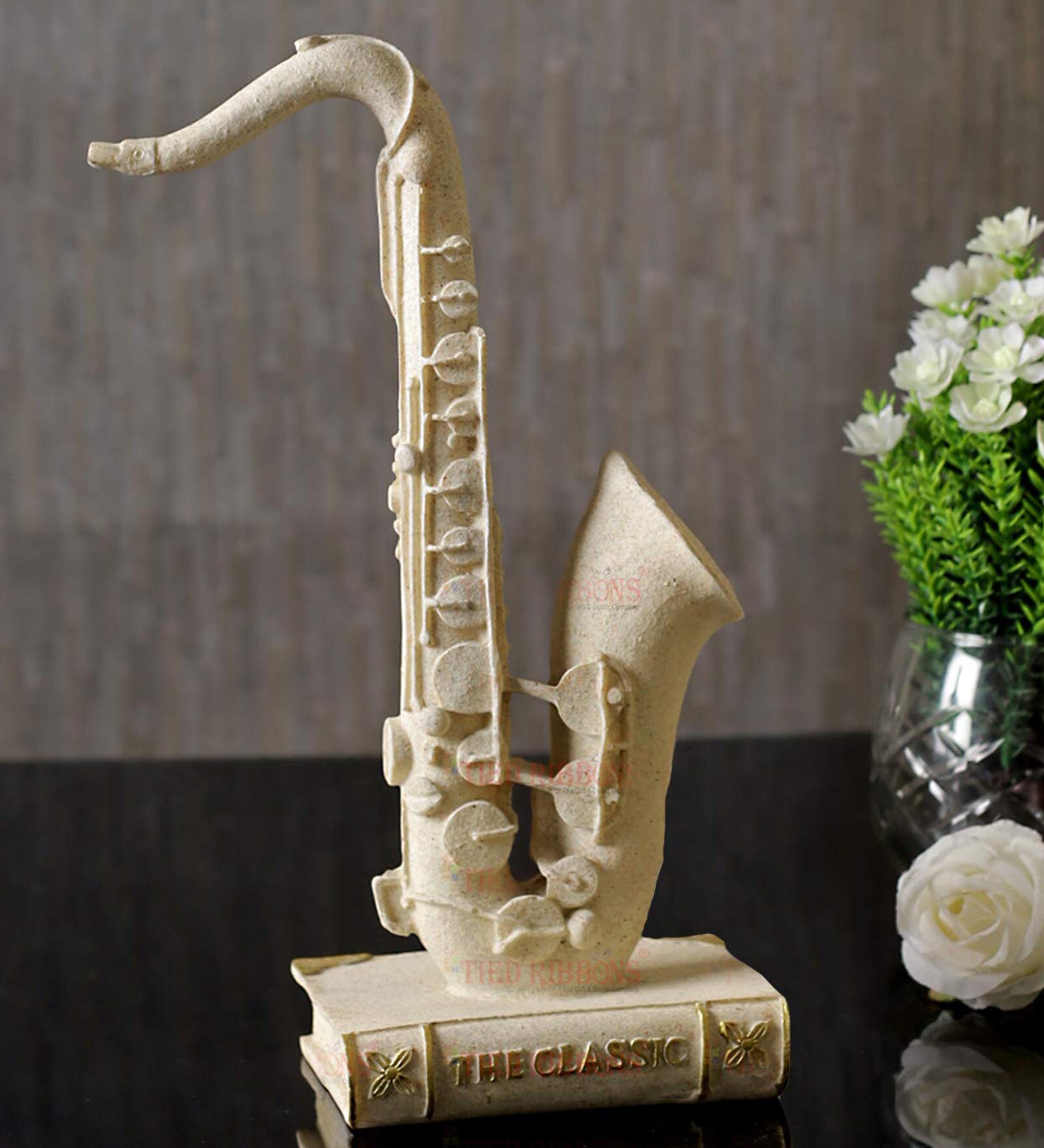 Buy Beige Saxophone Polyresin Table Accent by Tied Ribbons at 38% OFF ...