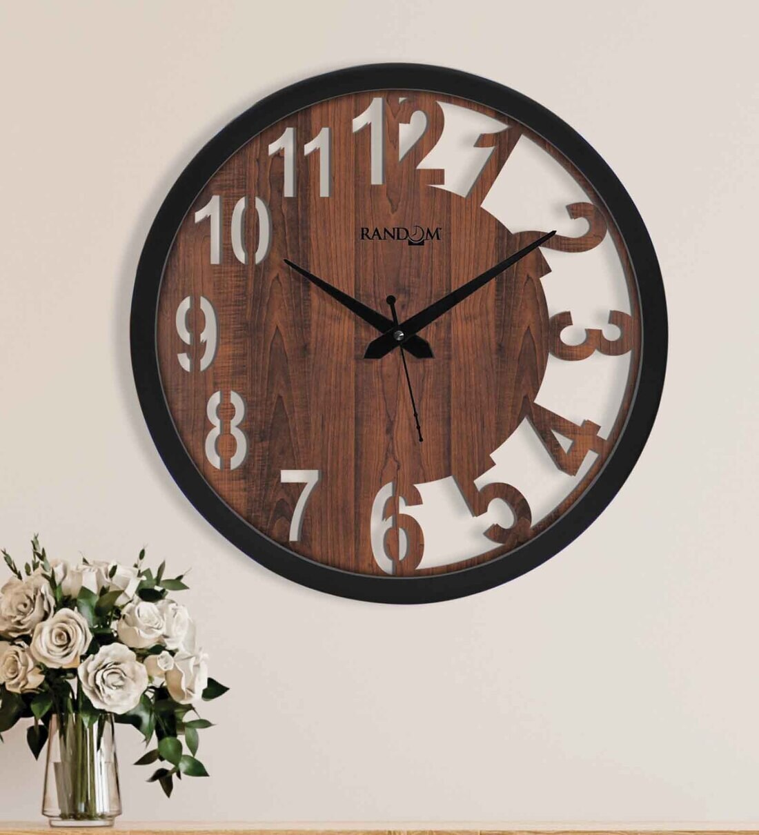 Buy Big Bold 3D Numbers 12 Inches Plastic Wall Clock Online - Modern ...