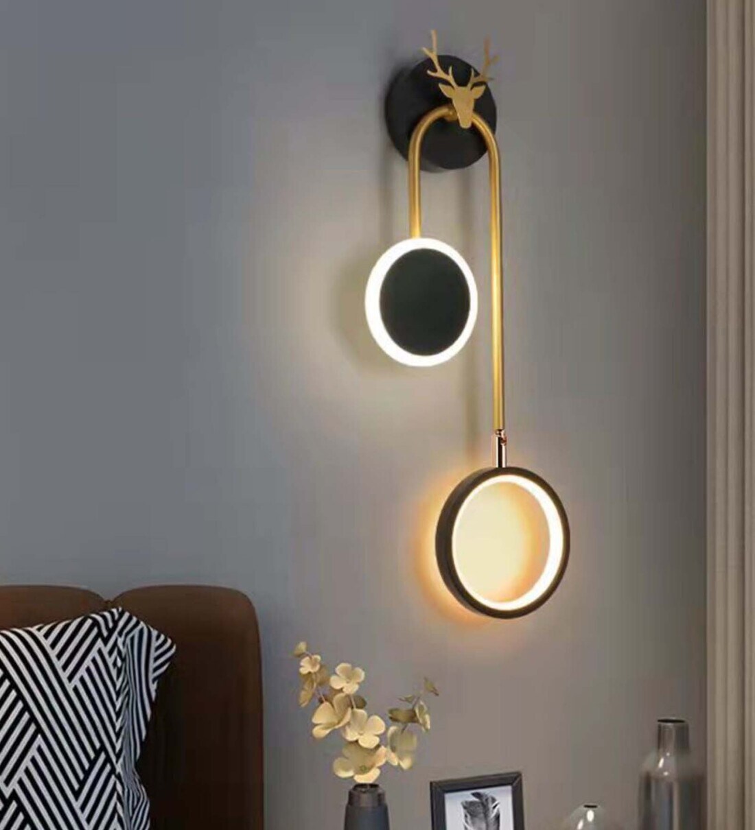 Buy Duke Black and Gold Metal Wall Light By Smartway Lighting Online ...