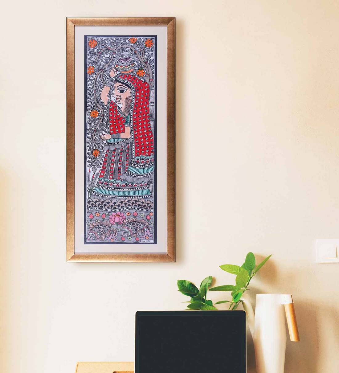 Buy Village Woman Original Handmade Madhubani Painting by ArtGali at 18 ...