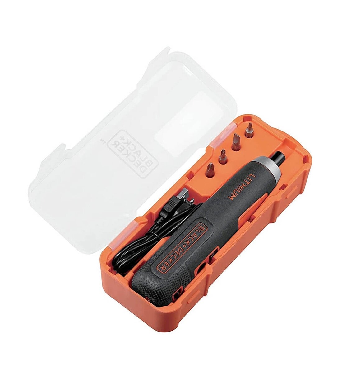 Buy Black+Decker BD40K4-IN 4V 6.35mm Li-ion Cordless Screwdriver with E ...