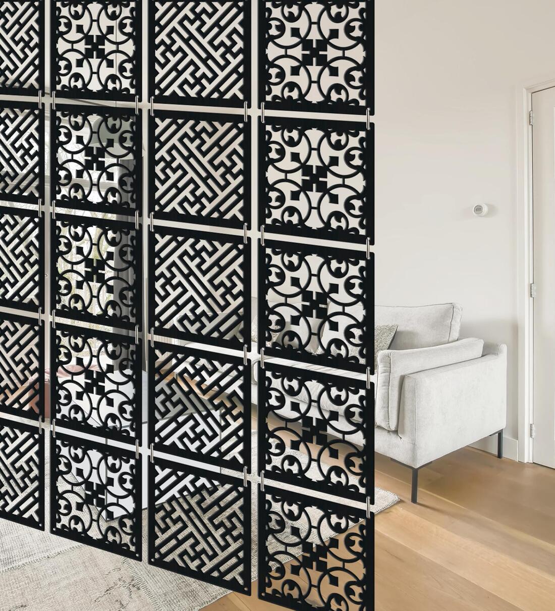 Buy Black Engineered Wood Hanging Wood Divider at 61% OFF by Olive Tree ...