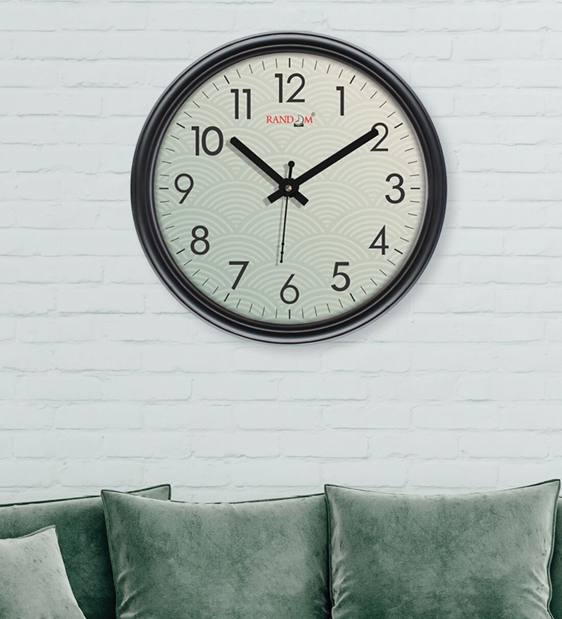 Buy Black Plastic Curve Modern Wall Clock Online - Modern Wall Clocks ...