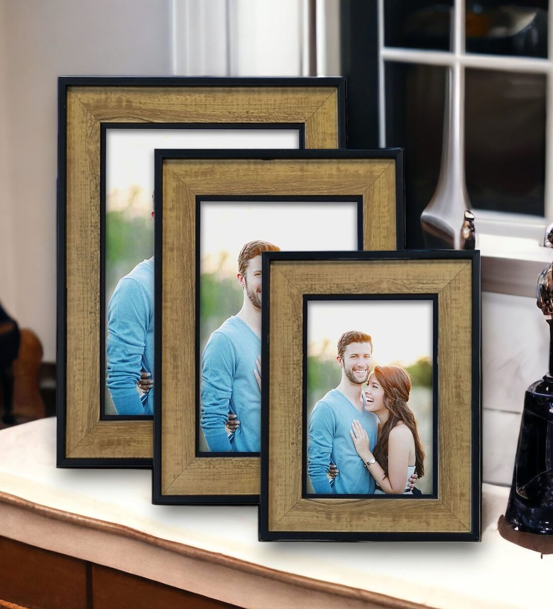 Buy Black Synthetic Wood (Set of 3) Photoframes by Art Street at 75% ...