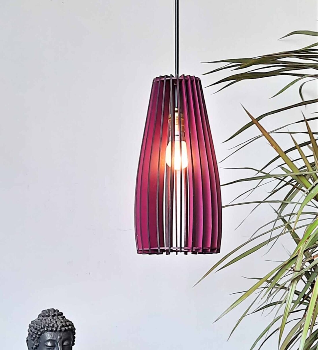 Buy Krios Peach MDF Hanging Light by Grobliss Online - Geometric ...