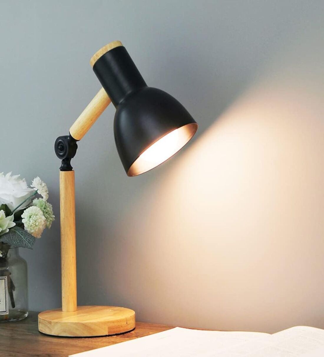 Buy Black Wooden Finish Modern Study Lamp at 42% OFF by Mufasa | Pepperfry