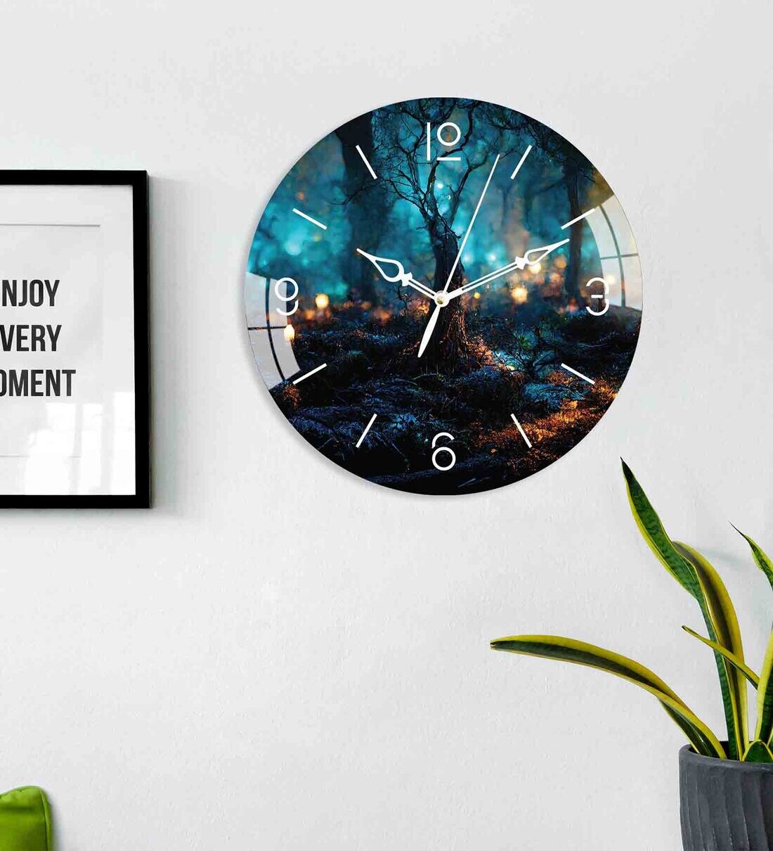 Buy Blue Dreamy Night Acrylic Wall Clock by The Next Decor Online ...