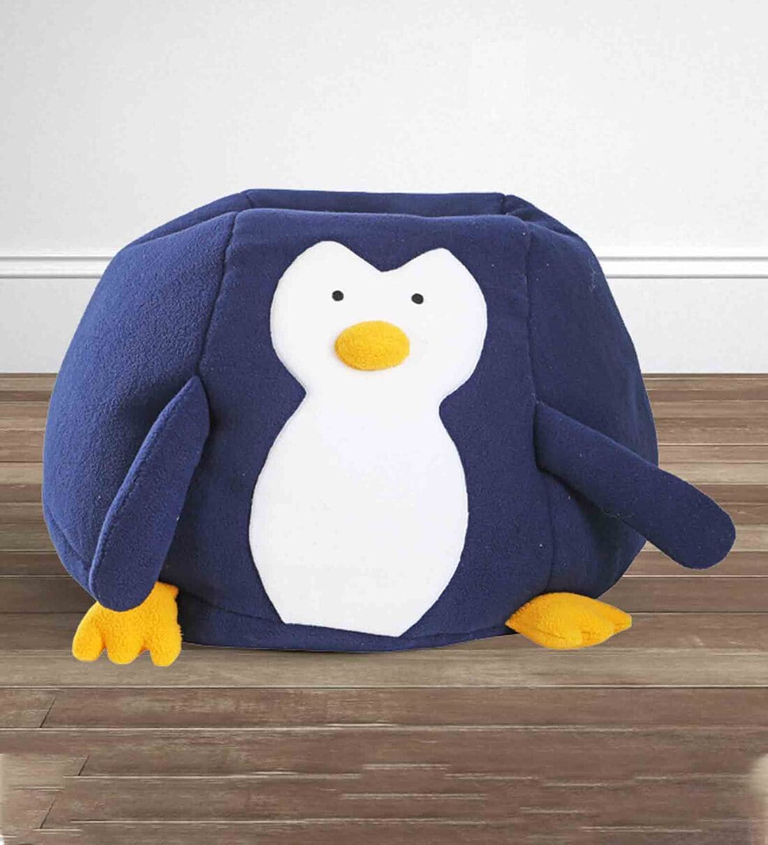 Buy Penguin Fabric Kids Bean Bag Cover in Black Colour Online - Kids ...