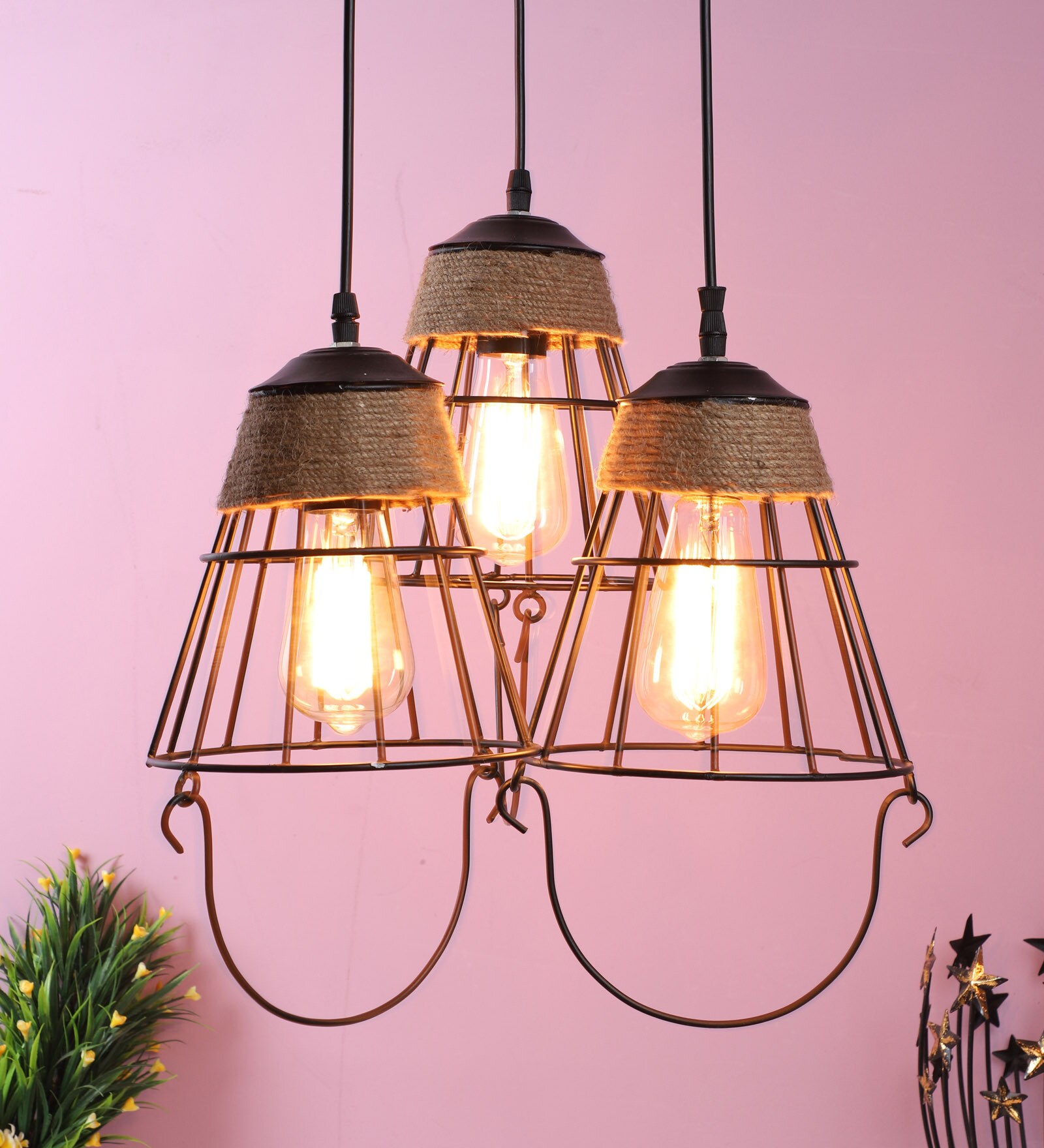 Buy Neston Black Metal Cluster Hanging Light by Foziq at 66% OFF by ...