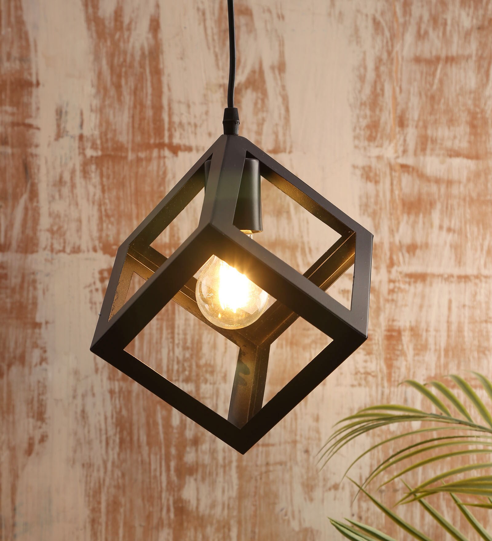 Buy Xasper Black Metal Hanging Light by Astral Online - Geometric ...