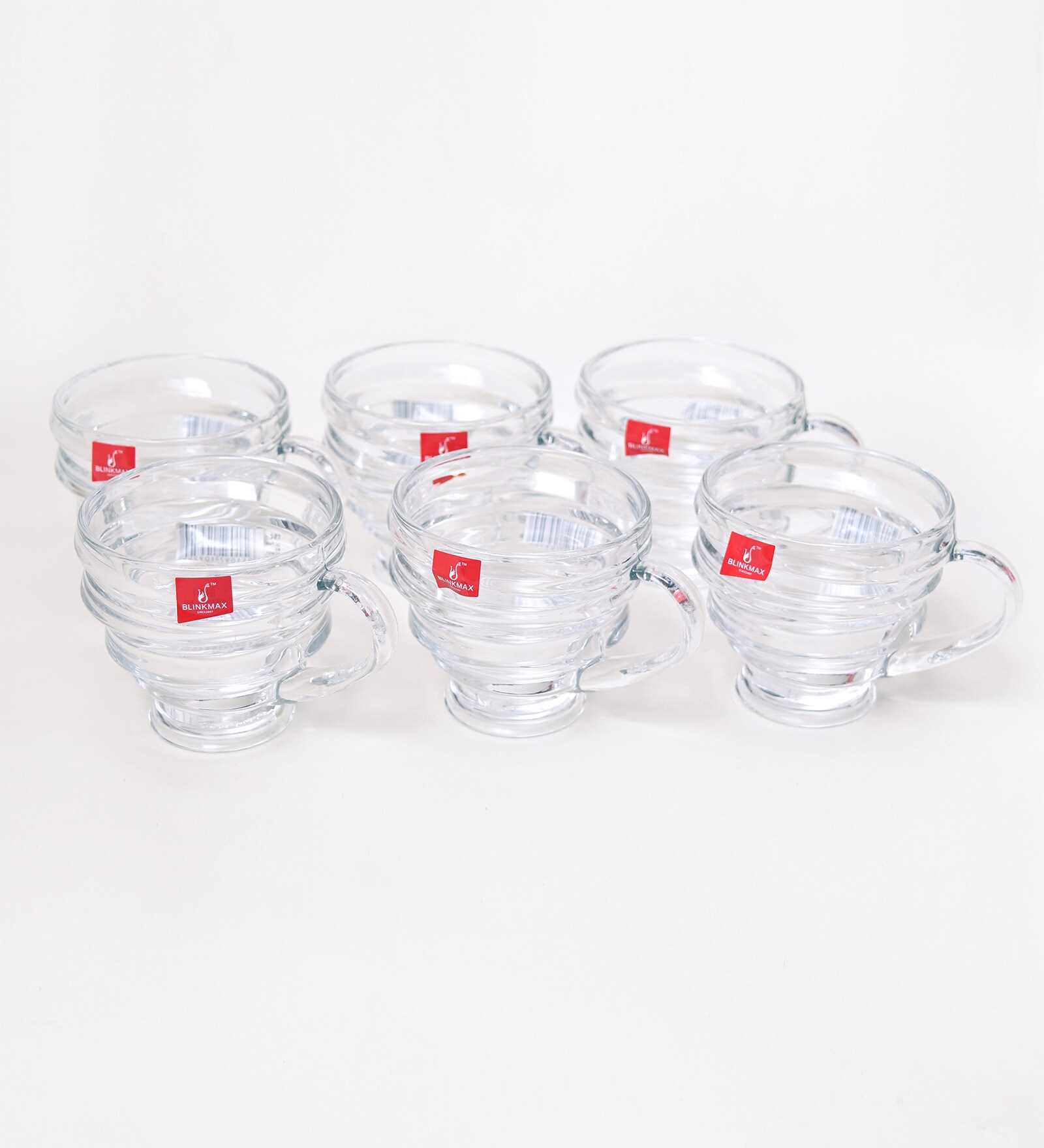 Buy Blinkmax Marine Ring Glass 150 ML Tea Cups - Set of 6 Online ...