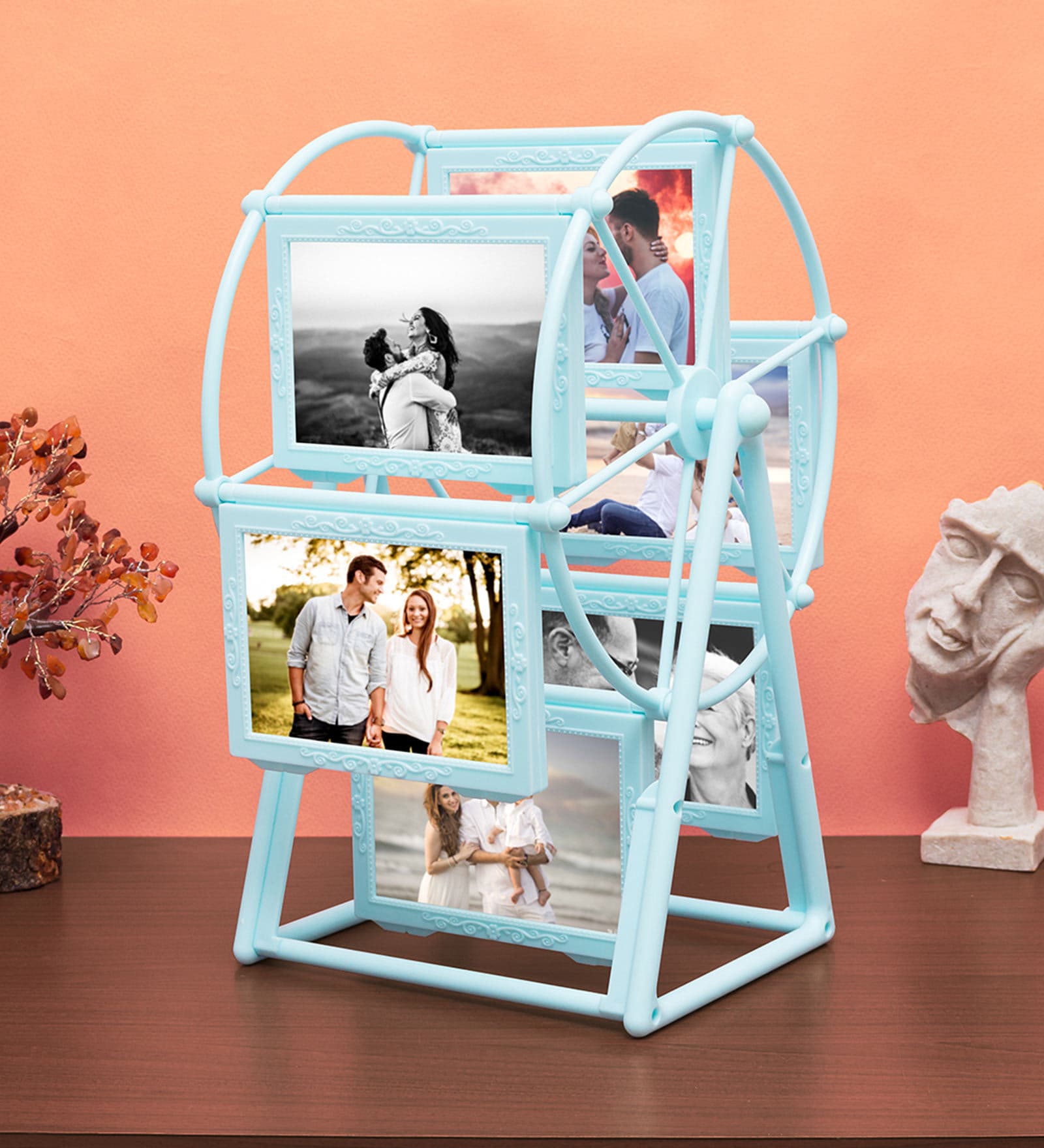 Buy Blue Acrylic Rotating Photo frame by Golden Peacock at 60% OFF by ...