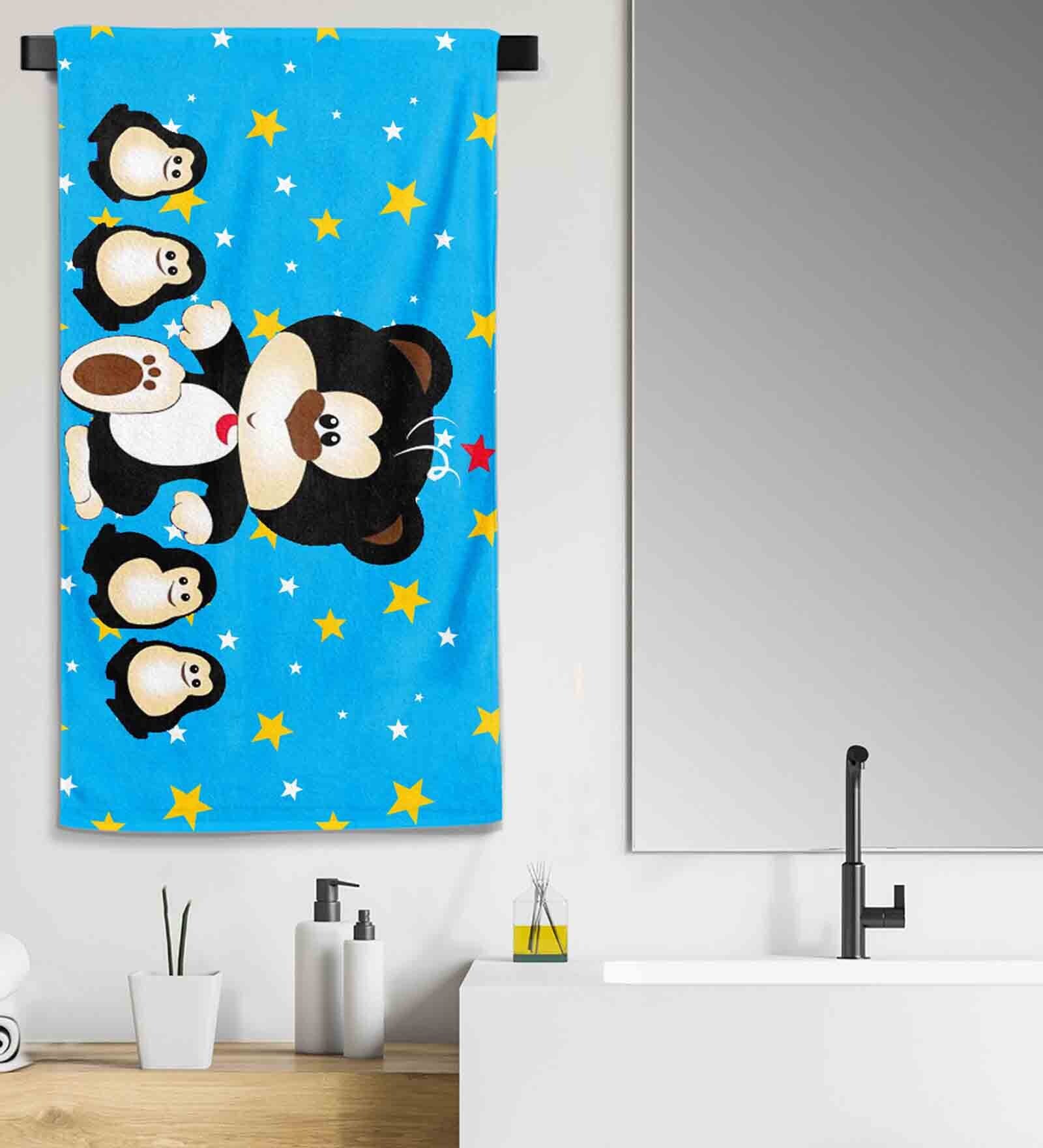 Buy Blue Cotton Solid 300 GSM Bath Towel by Sassoon fab at 20% OFF by ...