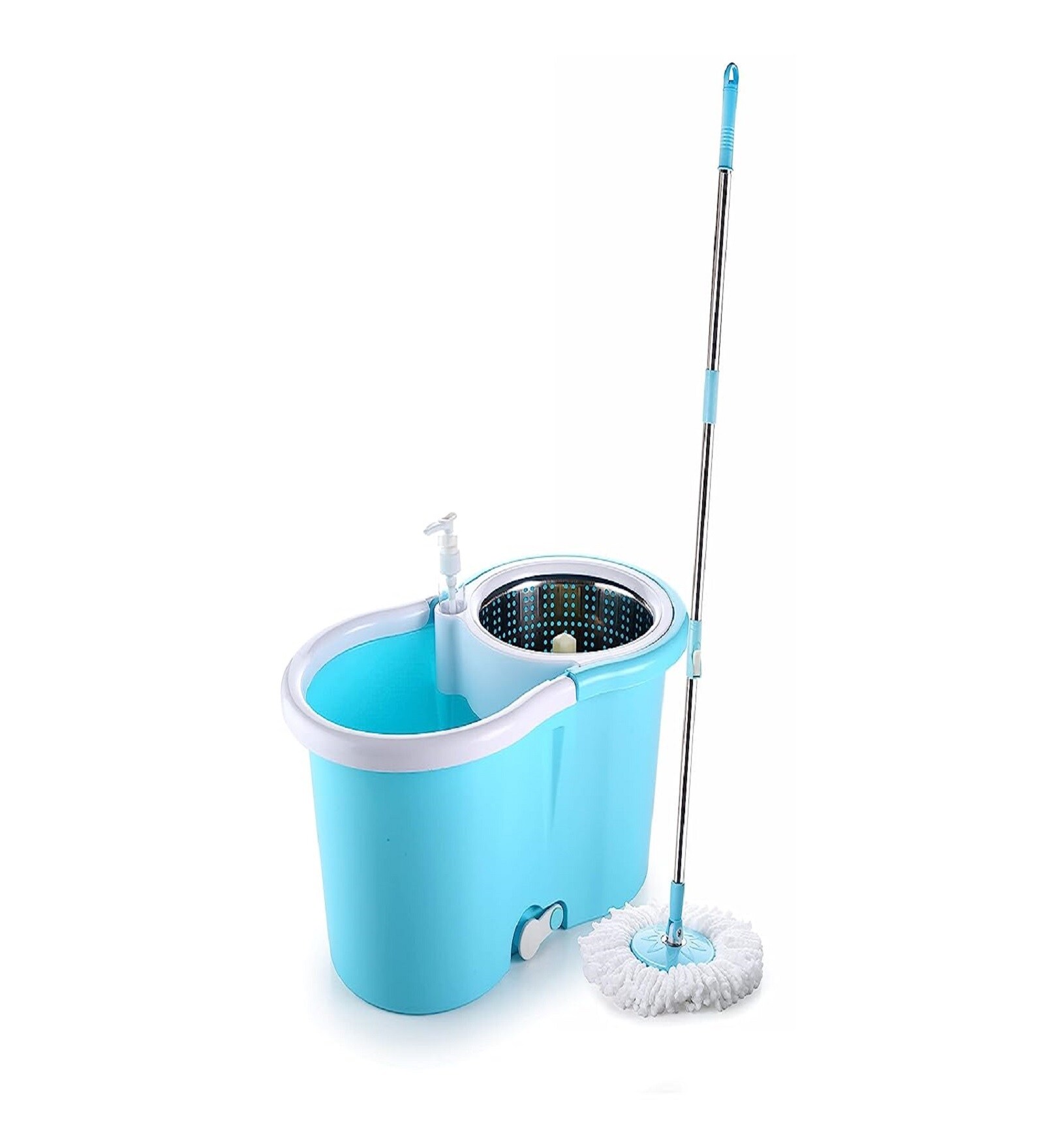 Buy Blue Esquire Handle Mop Set with Pull Handle And Wheels Mop By ...