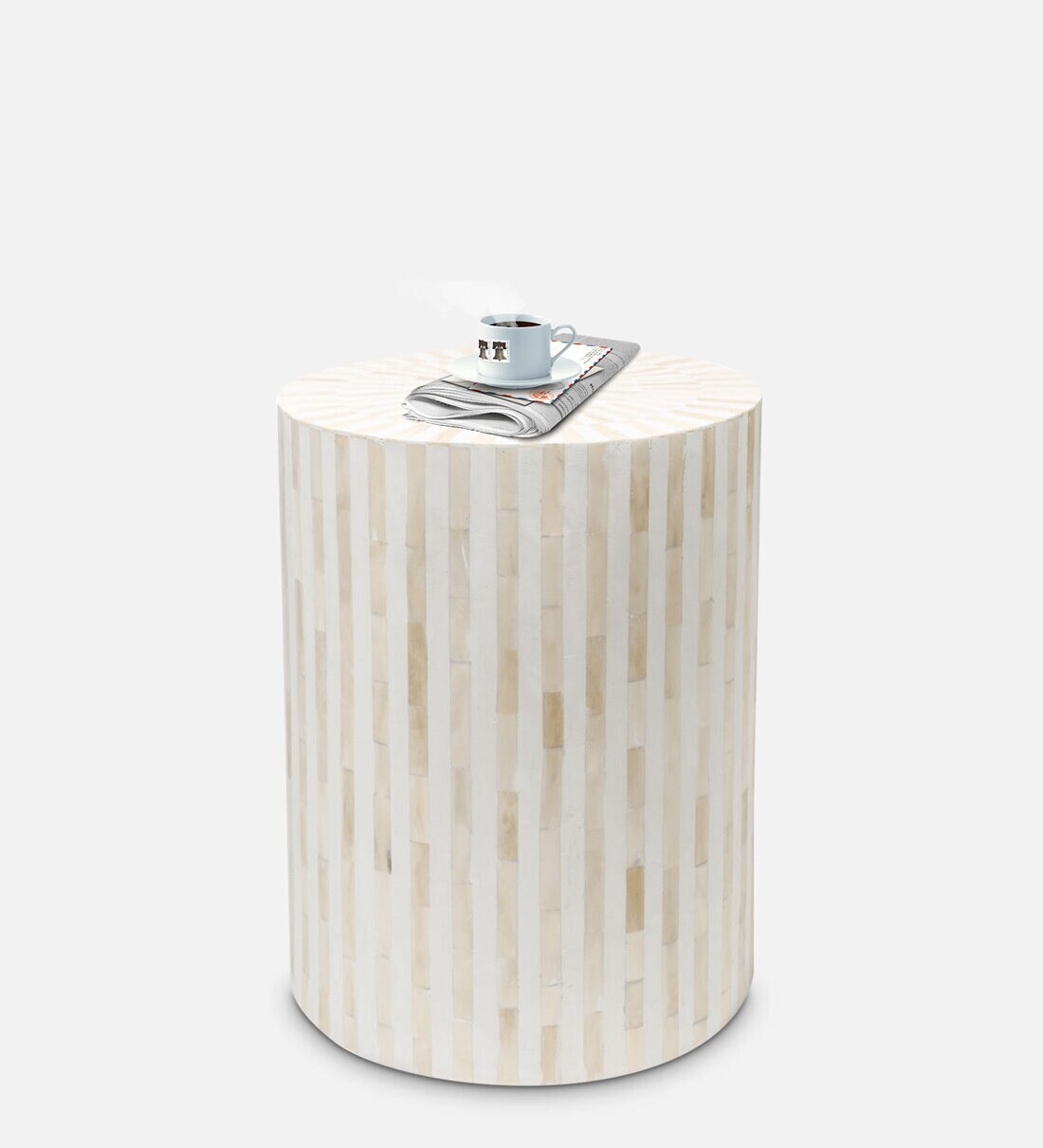 Buy Bone Inlay Side Table in White Colour at 100% OFF by CasaGold ...