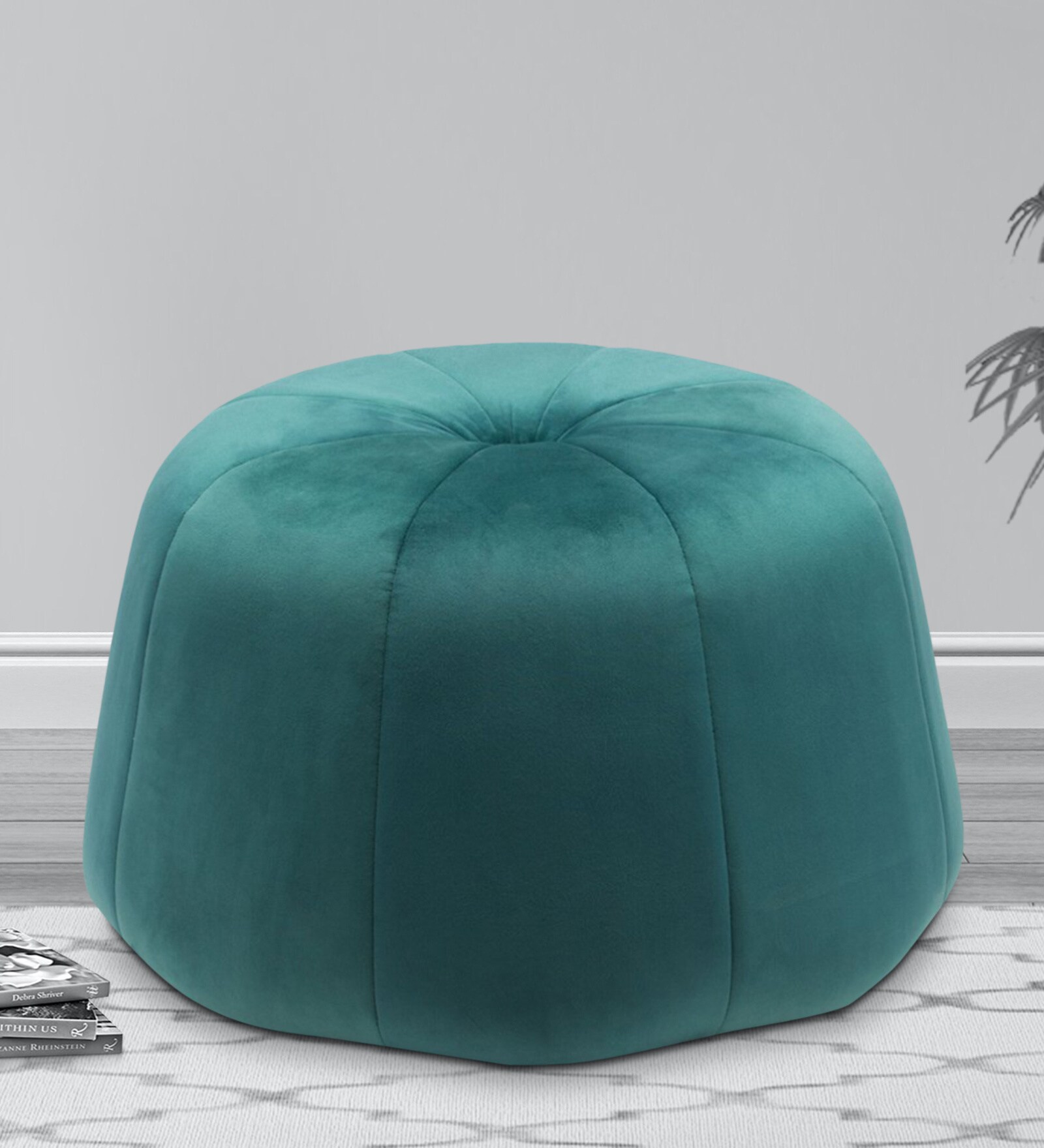 Buy Boho Pouffe In Teal Colour at 100% OFF by Expressionist by mohanbir ...