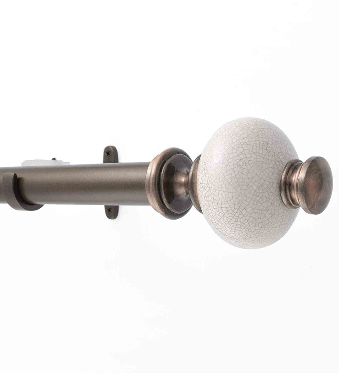 Buy Bronze Shiny 52 Inch expandable to 144 Inch Iron Curtain Rod with ...