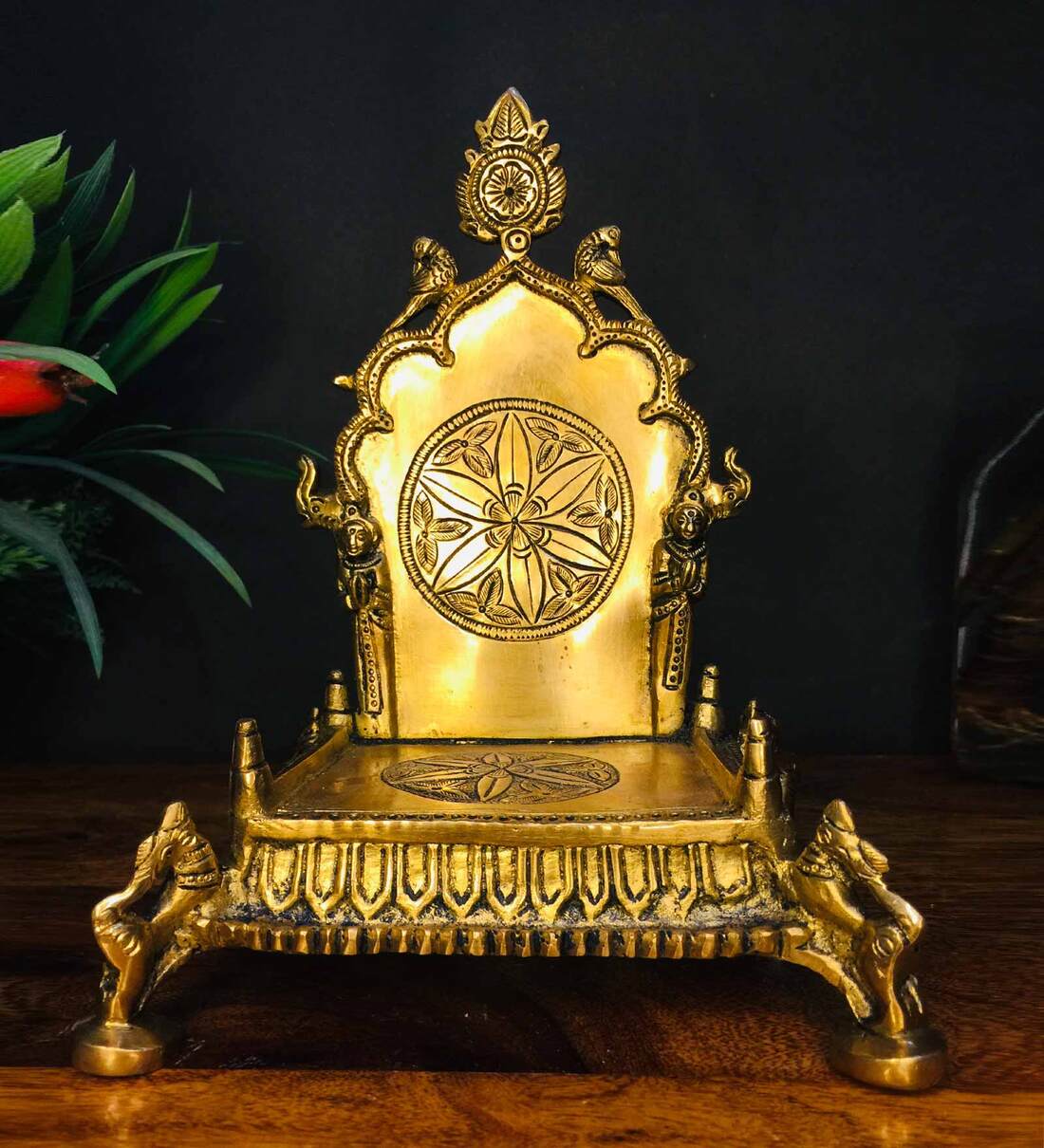 Buy Brown Brass 8 Inch Singhasan at 29% OFF by The Advitya | Pepperfry