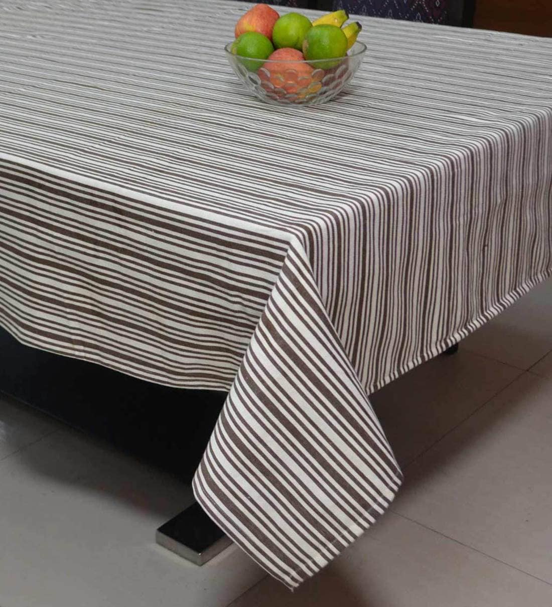 Buy Brown Cotton 89x63 Inches 6 Seater Table Cloth by R Home at 48% OFF ...