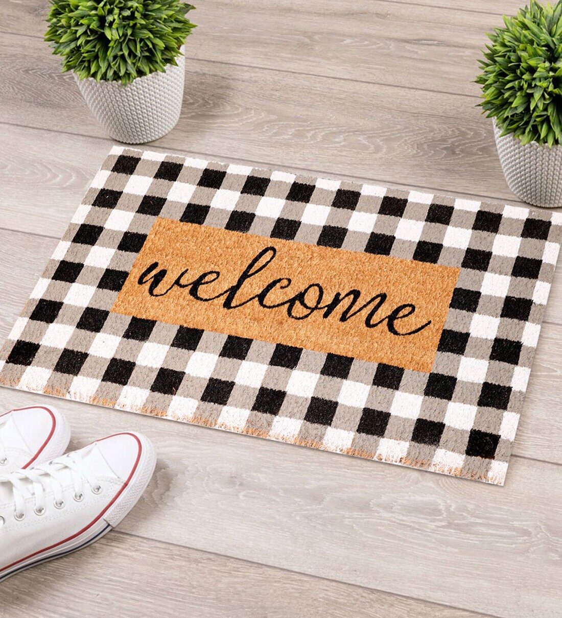 Buy Multicolor Slogan Coir 30 x 18 Inches Anti Skid Door Mat by Onlymat ...