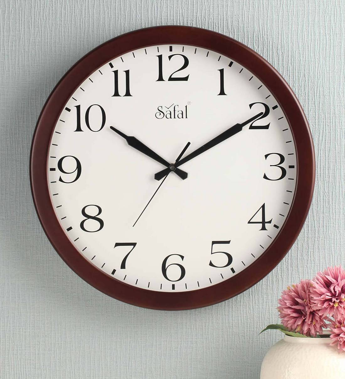 Buy Brown Engineered Wood Analog Wall Clock by Safal Quartz at 18% OFF ...