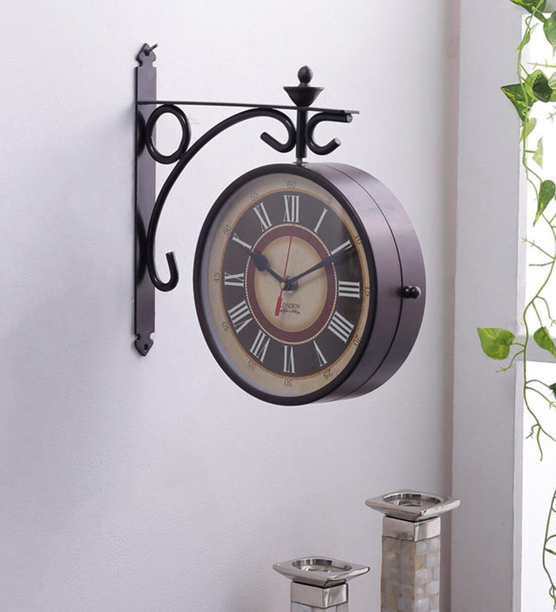 Buy Brown Metal Analog Platform Clock at 41% OFF by Tu Casa | Pepperfry