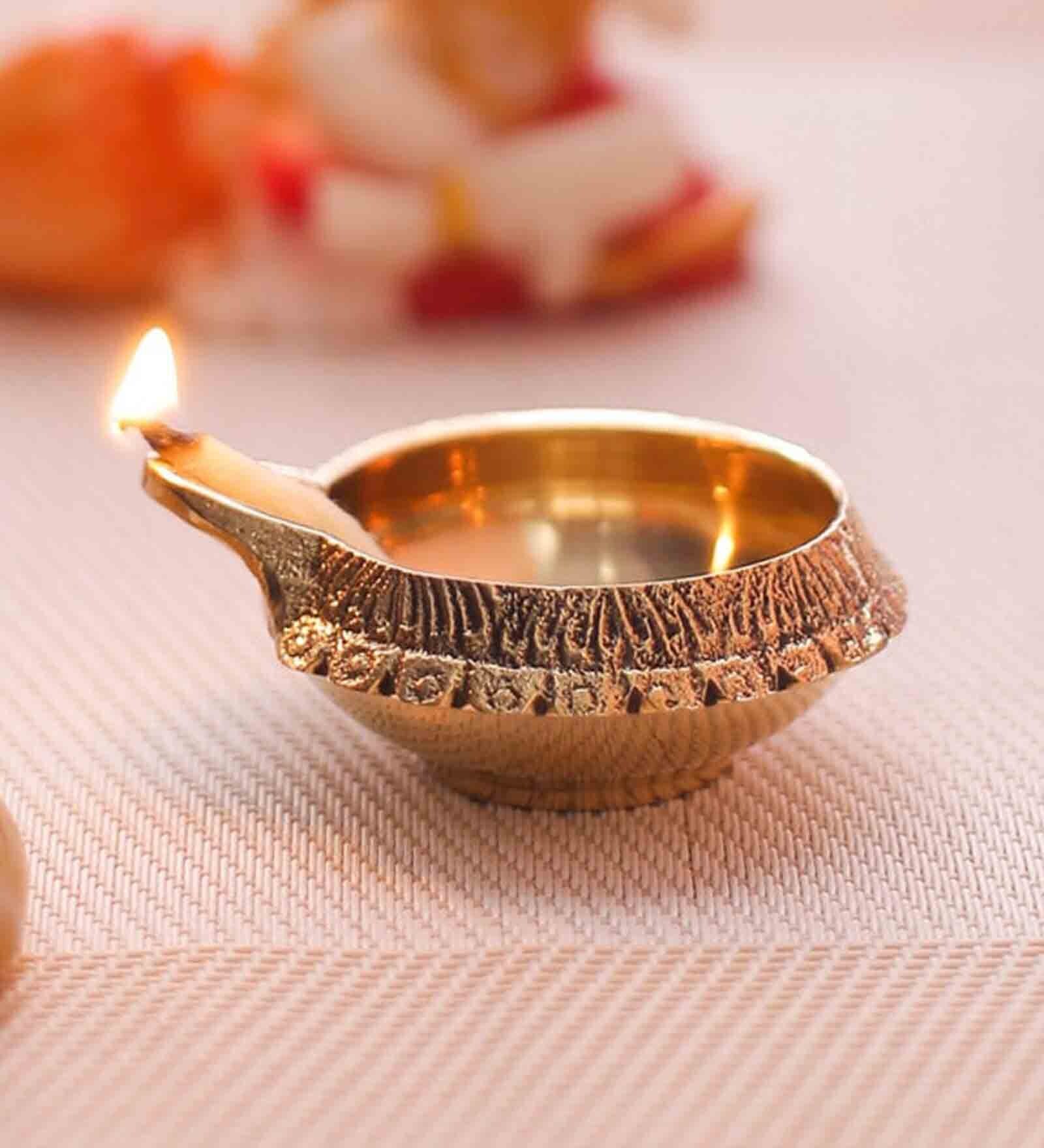 Buy Brass Pack Of 6 Kuber Diya at 32% OFF by Arghyam | Pepperfry